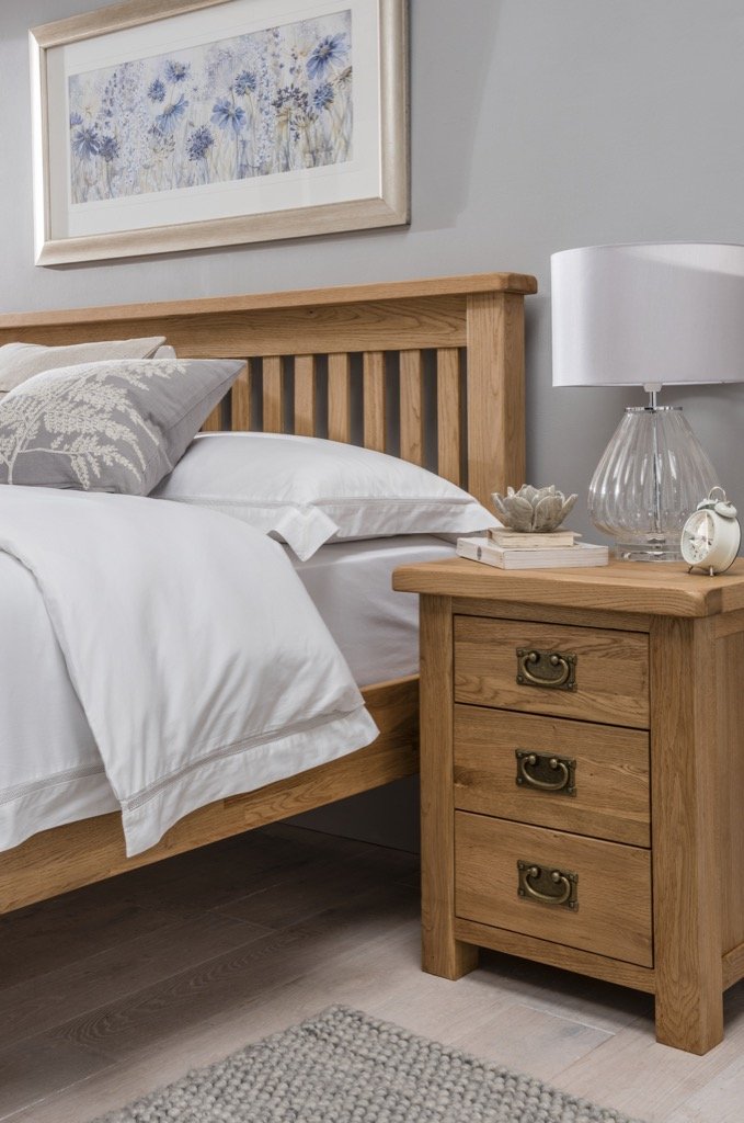 Bromley Bedside 3 Drawers - Dennetts Furniture