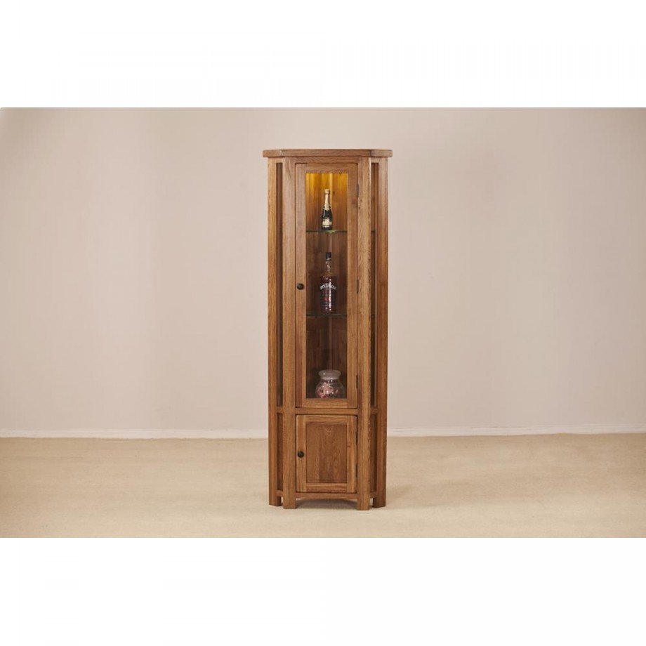 Rustic Corner Display Unit - Dennetts Furniture