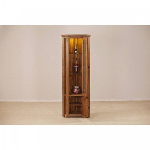 Rustic Corner Display Unit - Dennetts Furniture